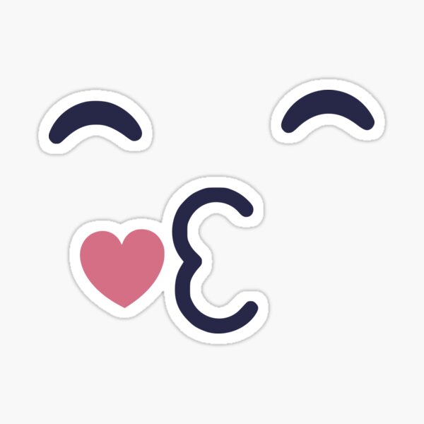 "Smiley kissy face kawaii" Sticker by Nacerrr | Redbubble
