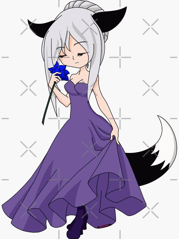 "Blue Rose Chibi Kage" Sticker by AppleAnne | Redbubble