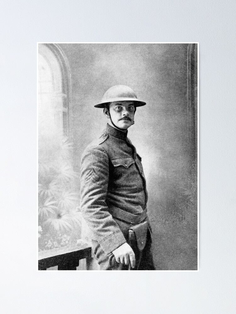 "Poet Joyce Kilmer In Uniform During WW1 - Circa 1918" Poster for Sale ...