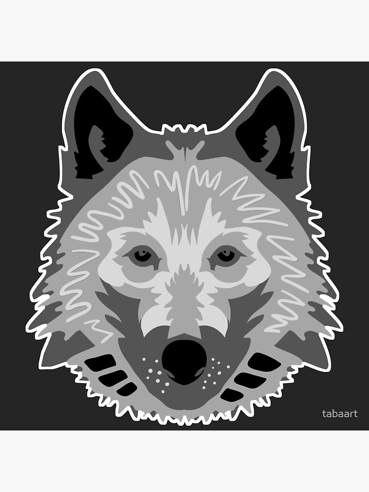 "Wolf Head Art" Poster for Sale by tabaart | Redbubble