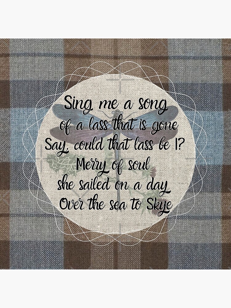 "Outlander Song - Fraser Tartan Kilt - Dragonfly and Thistle" Throw ...