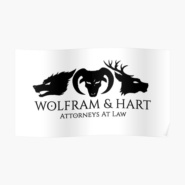 "Wolfram & Hart" Poster for Sale by wloem | Redbubble