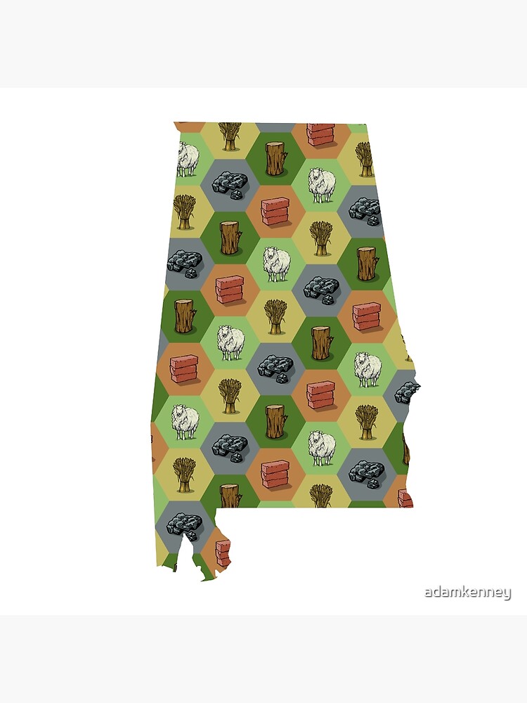 "Classic Board Game Resource Map of Alabama" Poster for Sale by ...