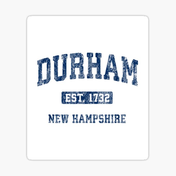 "Durham New Hampshire Nh Vintage Athletic Sports Design Sticker ...