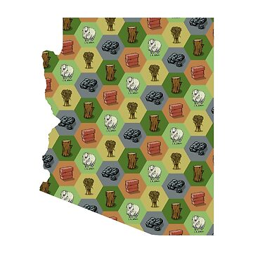 "Classic Board Game Resource Map of Arizona" Poster for Sale by ...