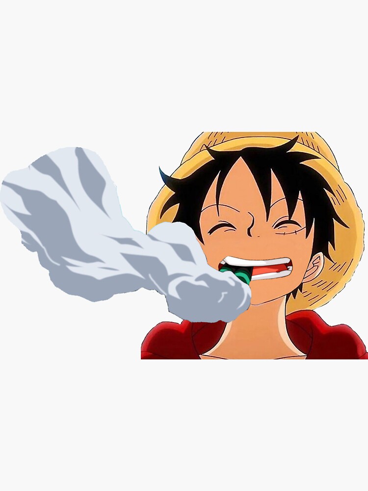 "luffy smoking" Sticker for Sale by luffyluver | Redbubble