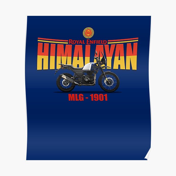 "Custom Apparel of Royal enfield Himalayan Motorcycle" Poster for Sale ...