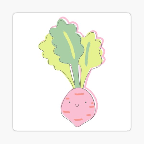"Cute Kawaii Radish" Sticker for Sale by greenoriginals | Redbubble