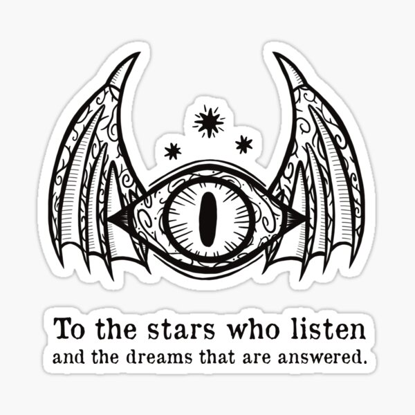 "Acotar Stars Who Listen Quote Tattoo" Sticker for Sale by ...