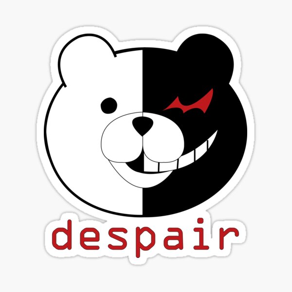 "Monokuma Inspired Despair Logo" Sticker for Sale by DokiDokiHearts ...