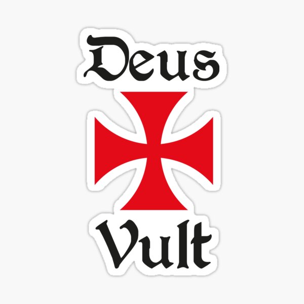 "Deus Vult" Sticker for Sale by krisjj | Redbubble