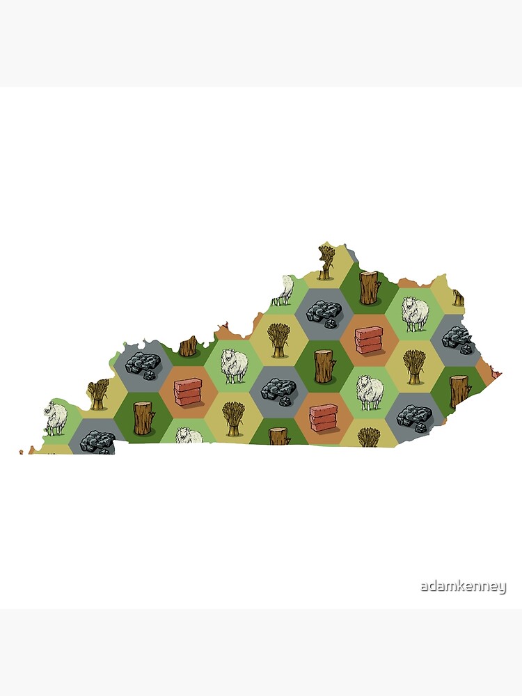 "Classic Board Game Resource Map of Kentucky" Poster for Sale by ...