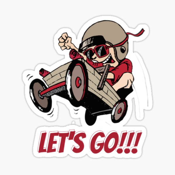 "Let's Go!" Sticker for Sale by zachosz | Redbubble