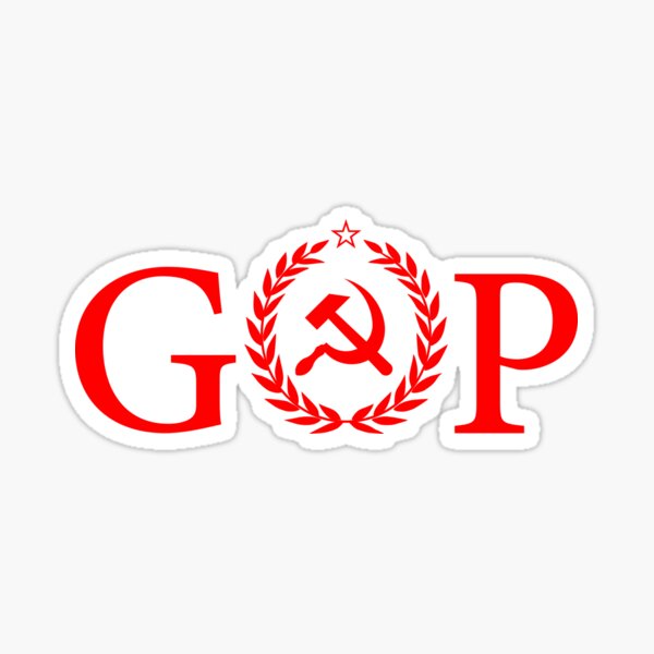 "GOP (Russian Republicans) " Sticker for Sale by Texterns | Redbubble