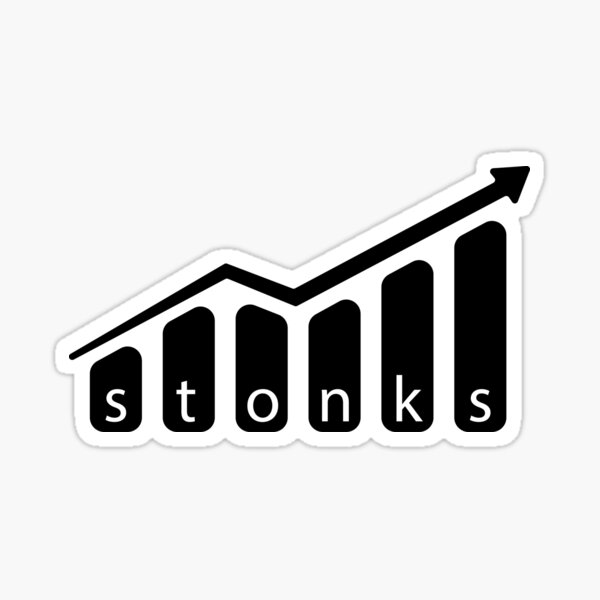 "stonks graph goes up" Sticker for Sale by PSteinDesign | Redbubble