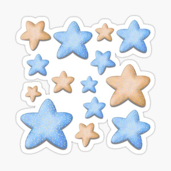 "Blue Stars Sticker PACK - Cute Happy Stickers Pack - Perfect nursery ...