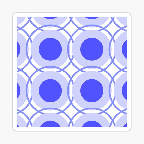 "Royal Blue Geometric Round Circle Shape Pattern" Sticker for Sale by ...