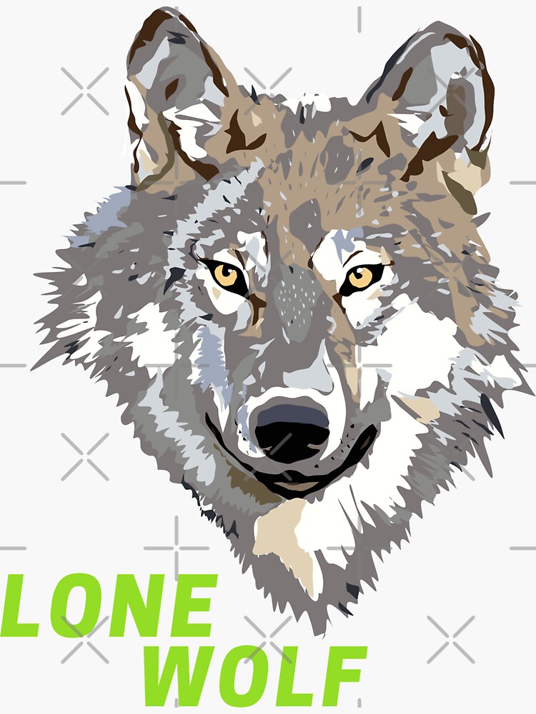 "LONE WOLF" Sticker for Sale by NoLimitTy24 | Redbubble