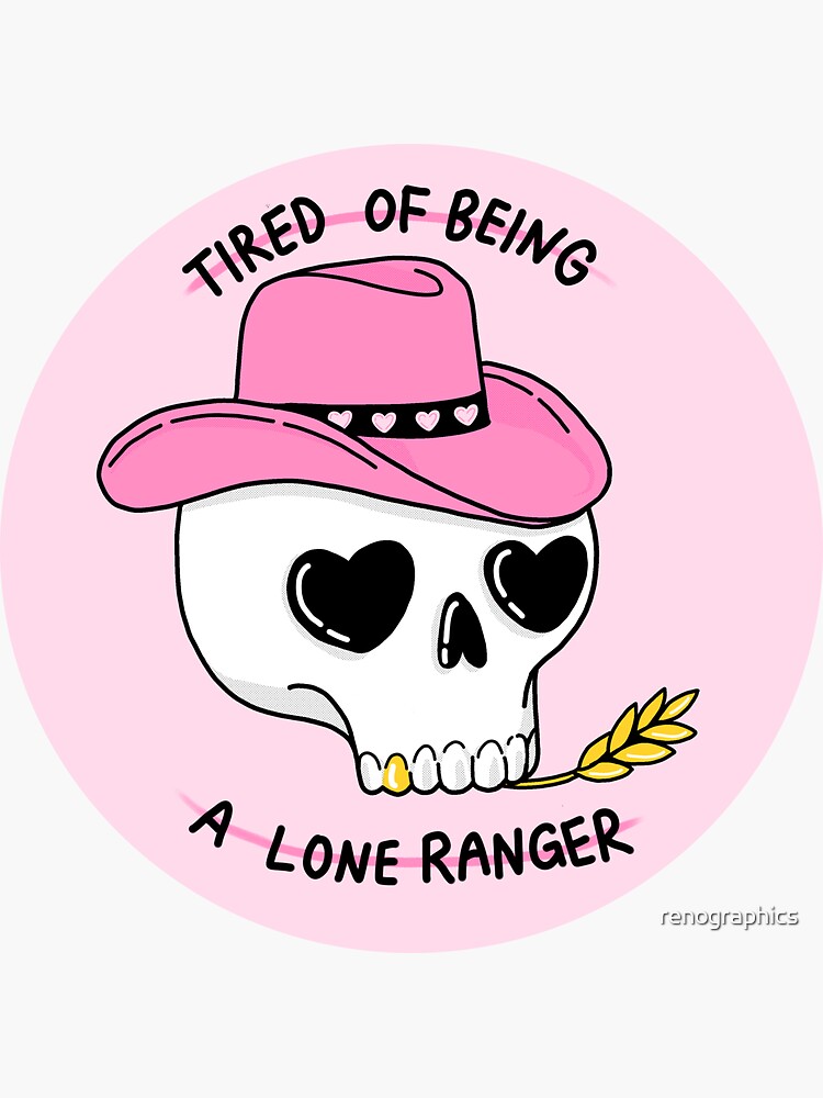 "PINK COWBOY STICKER" Sticker by renographics | Redbubble