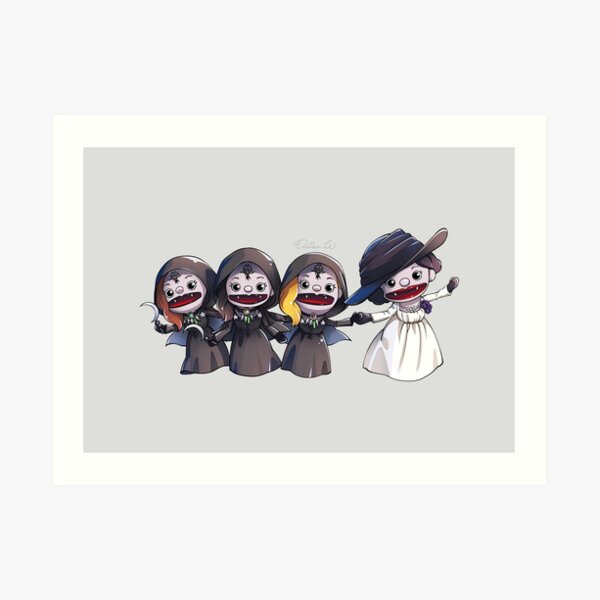 "House Dimitrescu puppets" Art Print for Sale by paintdks | Redbubble