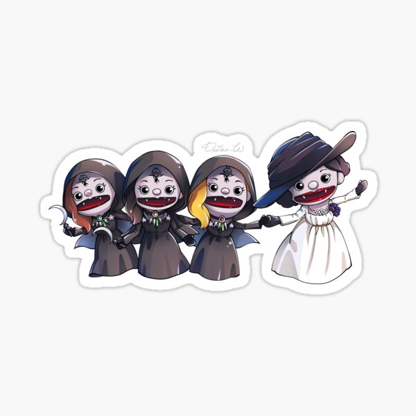 "House Dimitrescu puppets" Sticker for Sale by paintdks | Redbubble