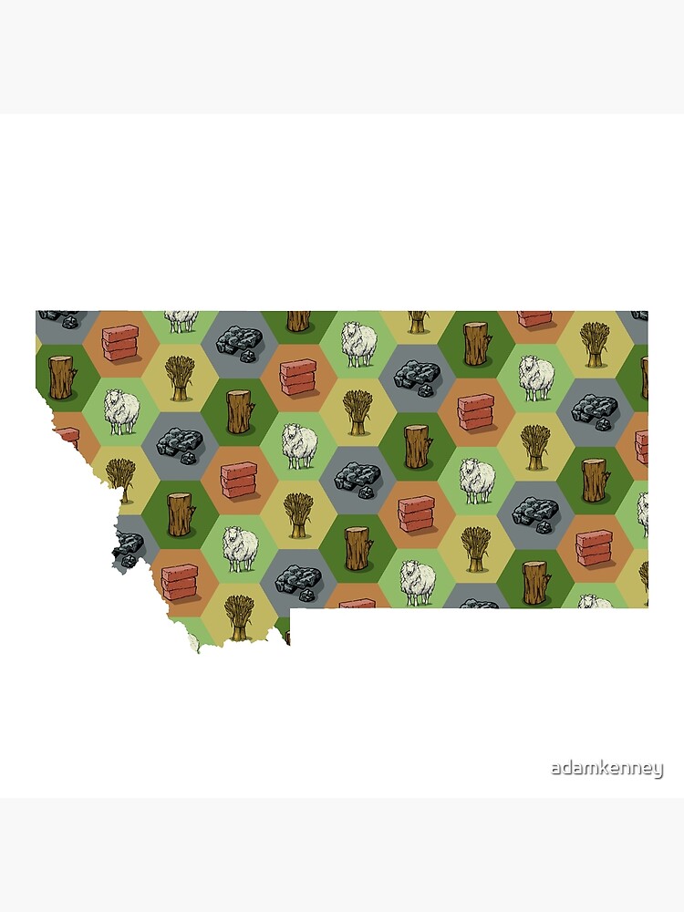 "Classic Board Game Resource Map of Montana" Poster for Sale by ...