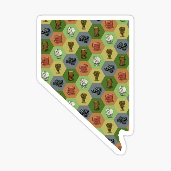 "Classic Board Game Resource Map of Nevada" Sticker for Sale by ...