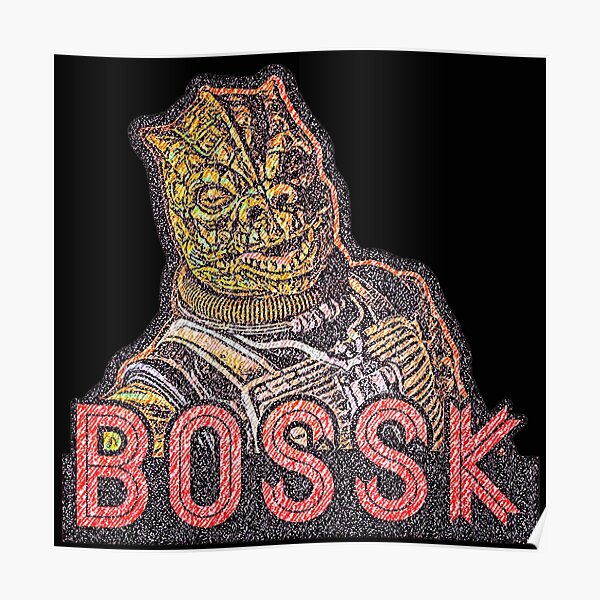 "Crayon Bossk" Poster for Sale by Cuttintees | Redbubble