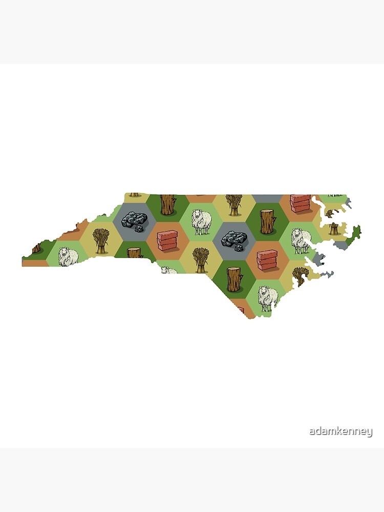 "Classic Board Game Resource Map of North Carolina" Poster for Sale by ...