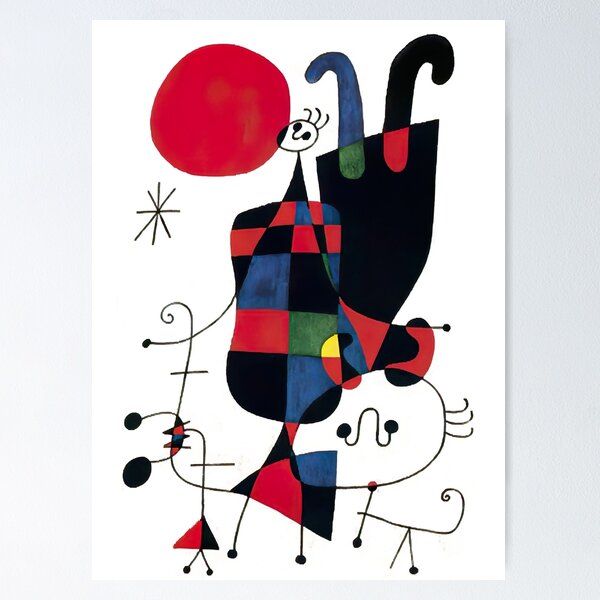 "Figures and Dog in Front of the Sun, Joan Miro " Poster for Sale by ...
