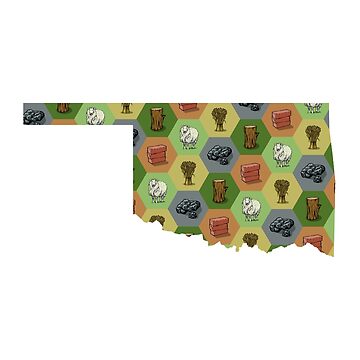 "Classic Board Game Resource Map of Oklahoma" Greeting Card for Sale by ...