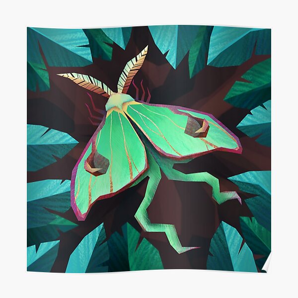 "Luna Moth II" Poster for Sale by MegaWint | Redbubble
