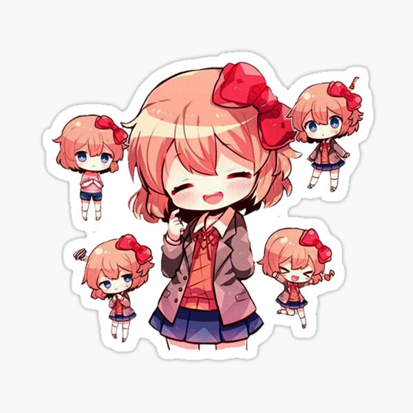 "cute ddlc sayori ddlc" Sticker by KaiRead | Redbubble