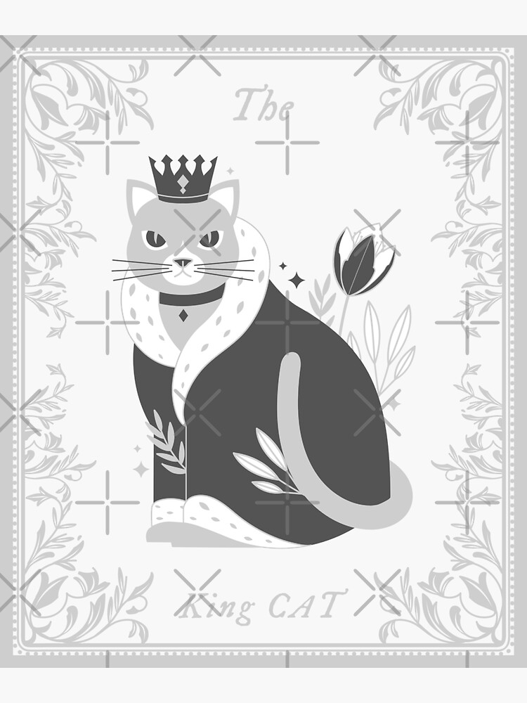 "The King CAT" Sticker by KaliMona | Redbubble