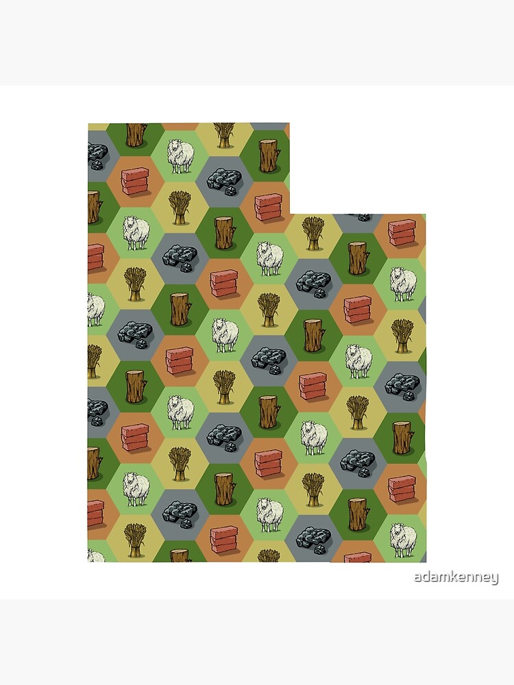"Classic Board Game Resource Map of Utah" Poster for Sale by adamkenney ...