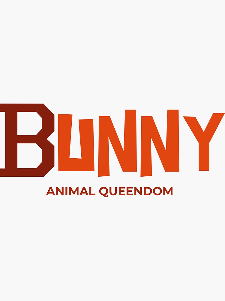 "Bunny Animal Queendom - Simple Design" Sticker by ThingsInMyHead2 ...