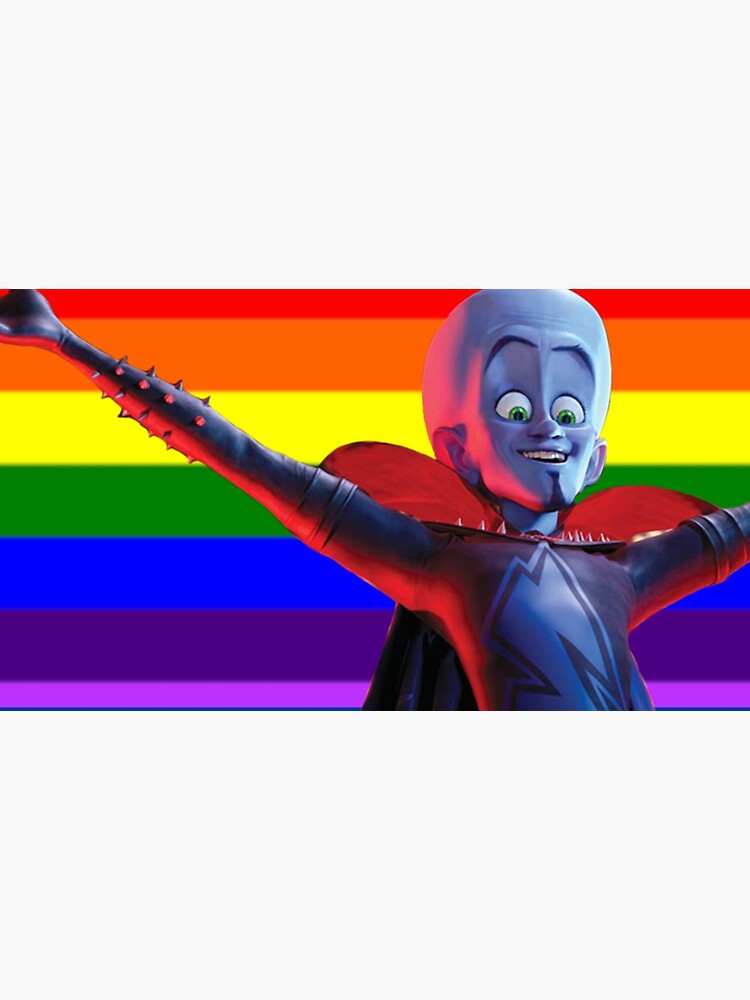 "Gay megamind " Sticker for Sale by heroins | Redbubble