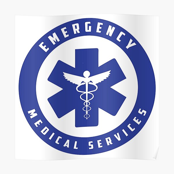 "Emergency Medical Services EMT Sign" Poster for Sale by Archienyegshop ...