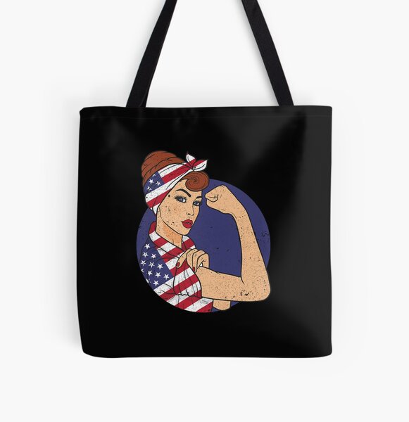 "Labor Day s for Women Rosie the Riveter American Flag Premium" Tote ...