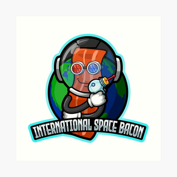 "International Space Bacon Gaming Logo" Art Print for Sale by IntSpaceBacon | Redbubble