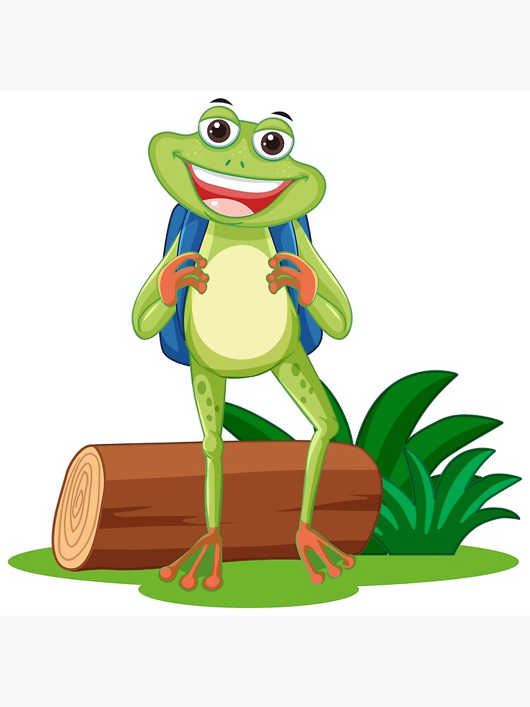 "funny frog cartoon" Poster for Sale by Freecom2022 | Redbubble