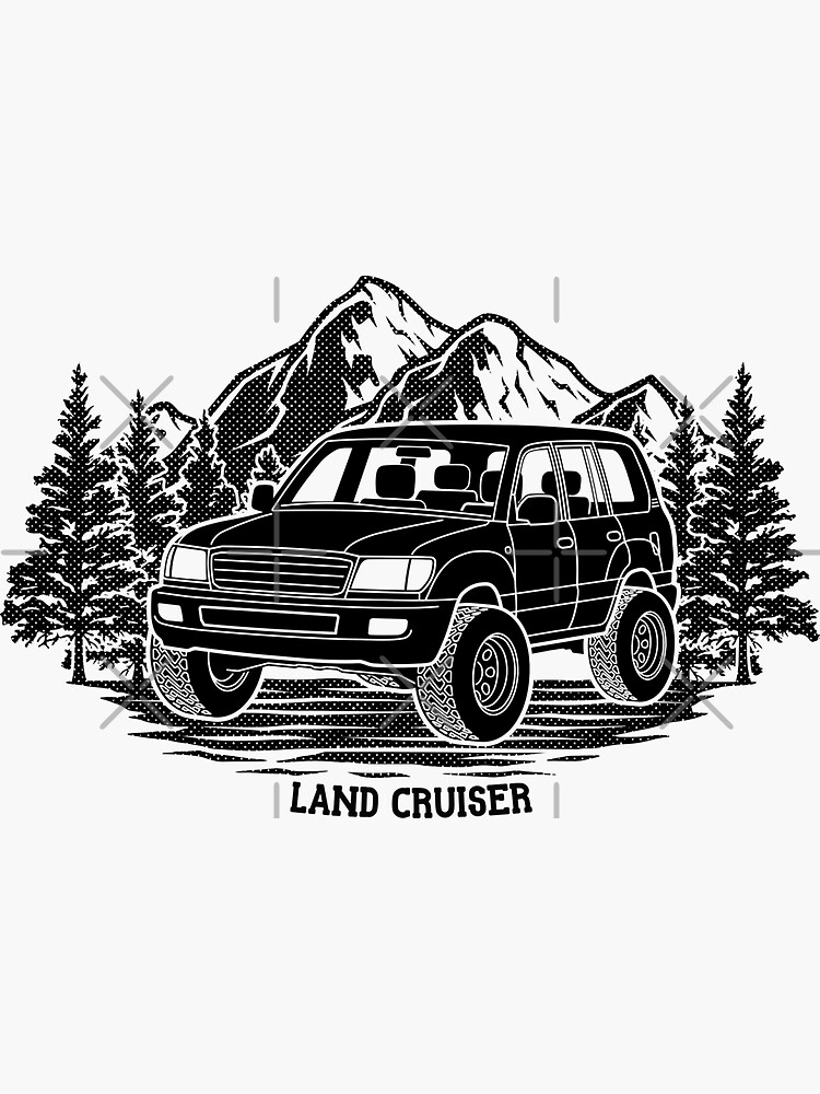 "Toyota Land Cruiser 100 Series" Sticker for Sale by ei8htmilesaway ...