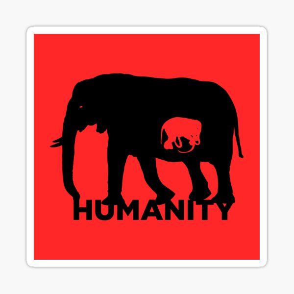 "Humanity" Sticker for Sale by CollArte | Redbubble