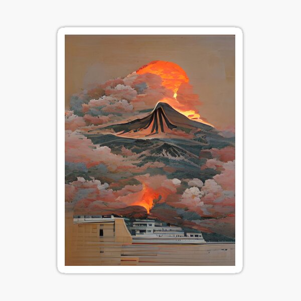 "volkano,nature,art,landscape,picture,design,plants,green" Sticker by ...