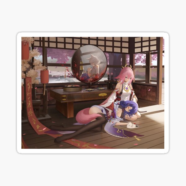 Pegatina «Yae Miko Raiden Shogun Genshin Impact» de areona43 | Redbubble