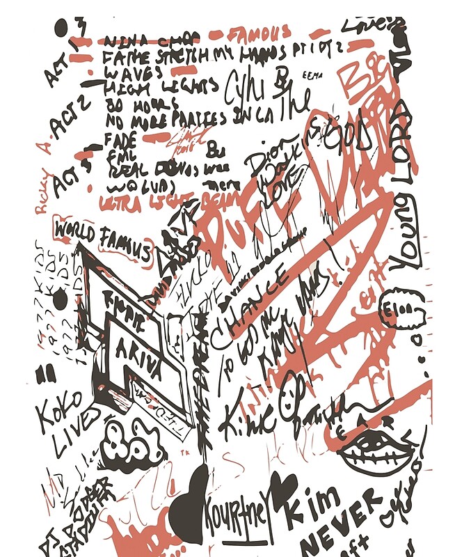 "The Life of Pablo Tracklist" by LSDrush | Redbubble