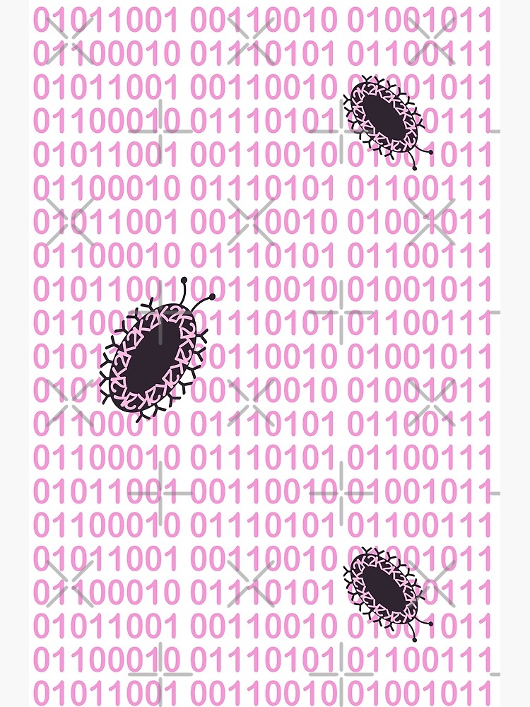 "Y2K Bug on Pink Binary Code" Poster by mixMixtli | Redbubble