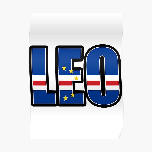 "Leo Cabo Verdean Horoscope Heritage DNA Flag " Poster for Sale by ...