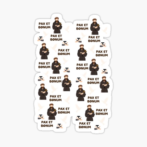 "St. Francis Of Assisi - Pax et Bonum" Sticker by Klawisdesign | Redbubble