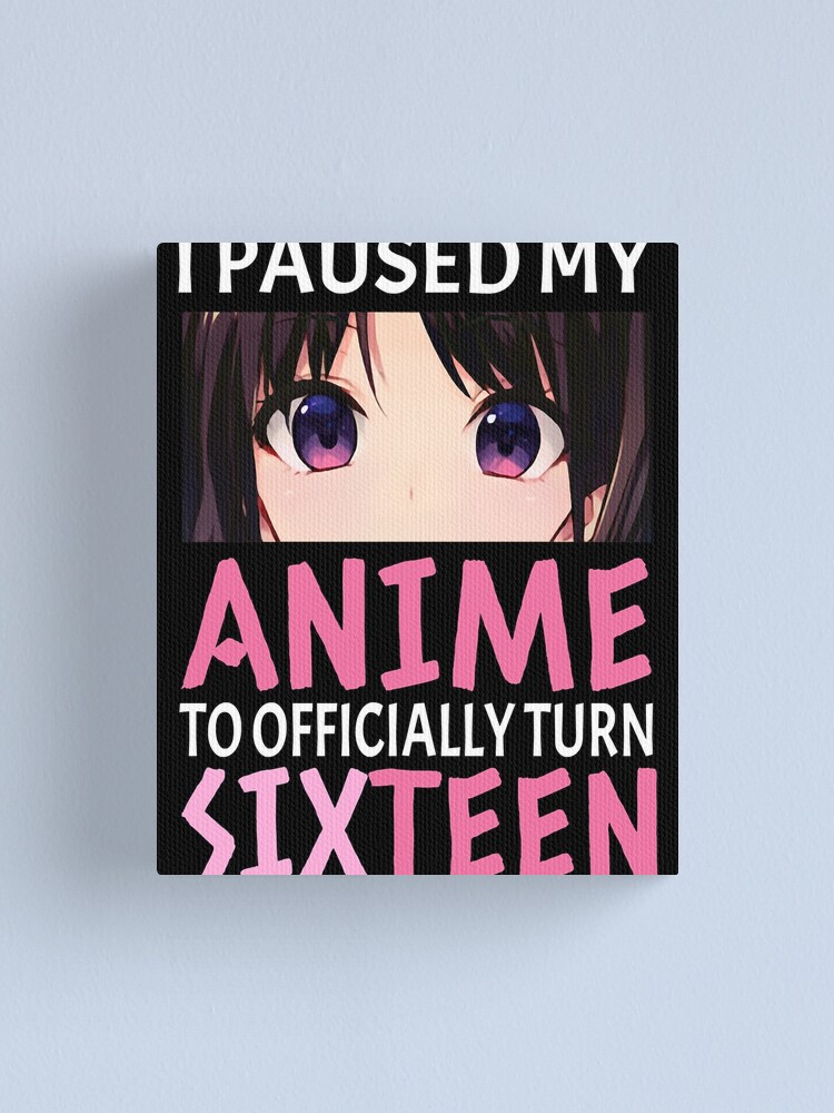 Lienzo «Cumpleaños número 16 para el cumpleaños de un amante del anime ...